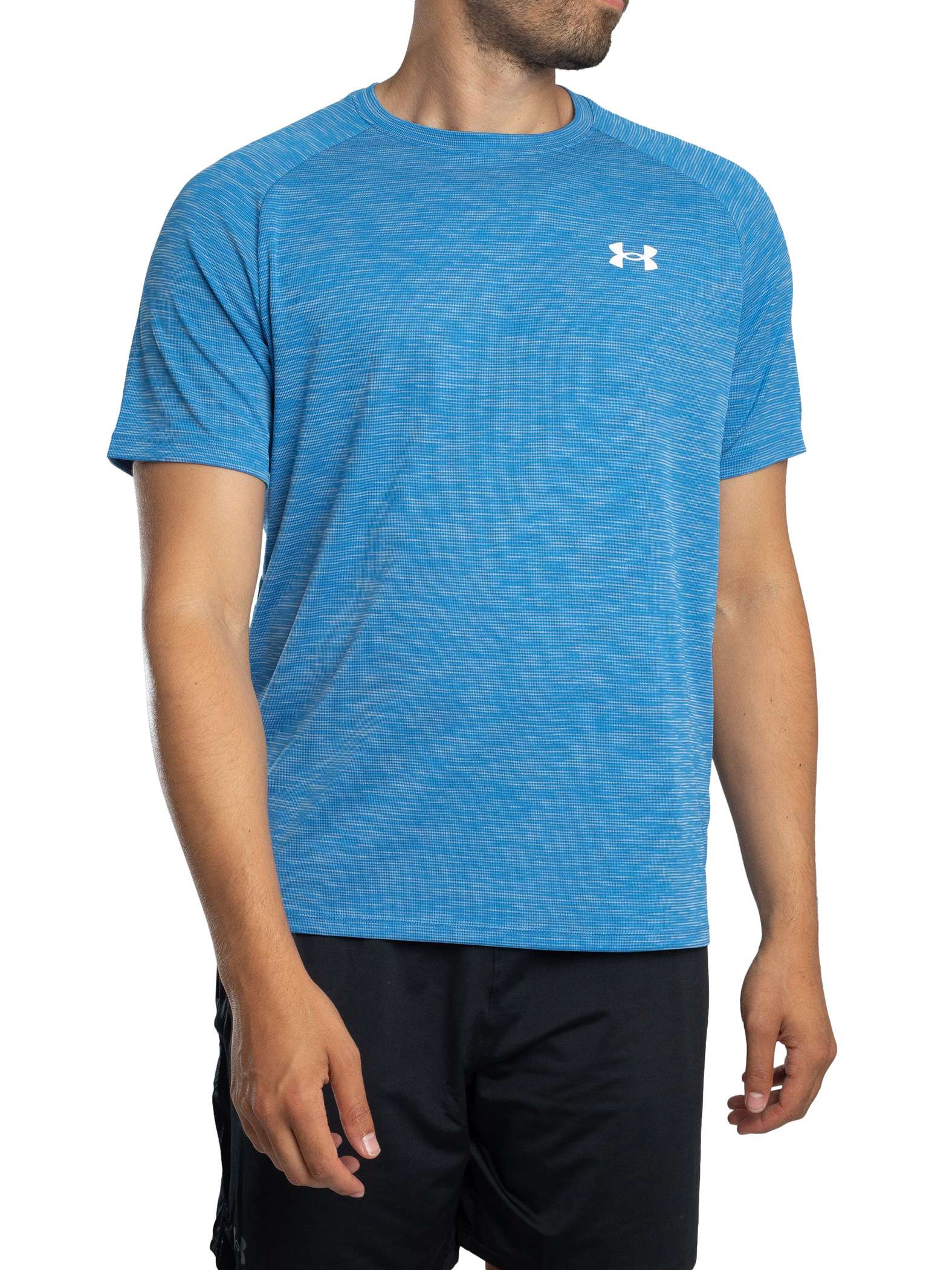 Under Armour Tech Textured Loose T-Shirt - Blue Atlantis/White | Standout