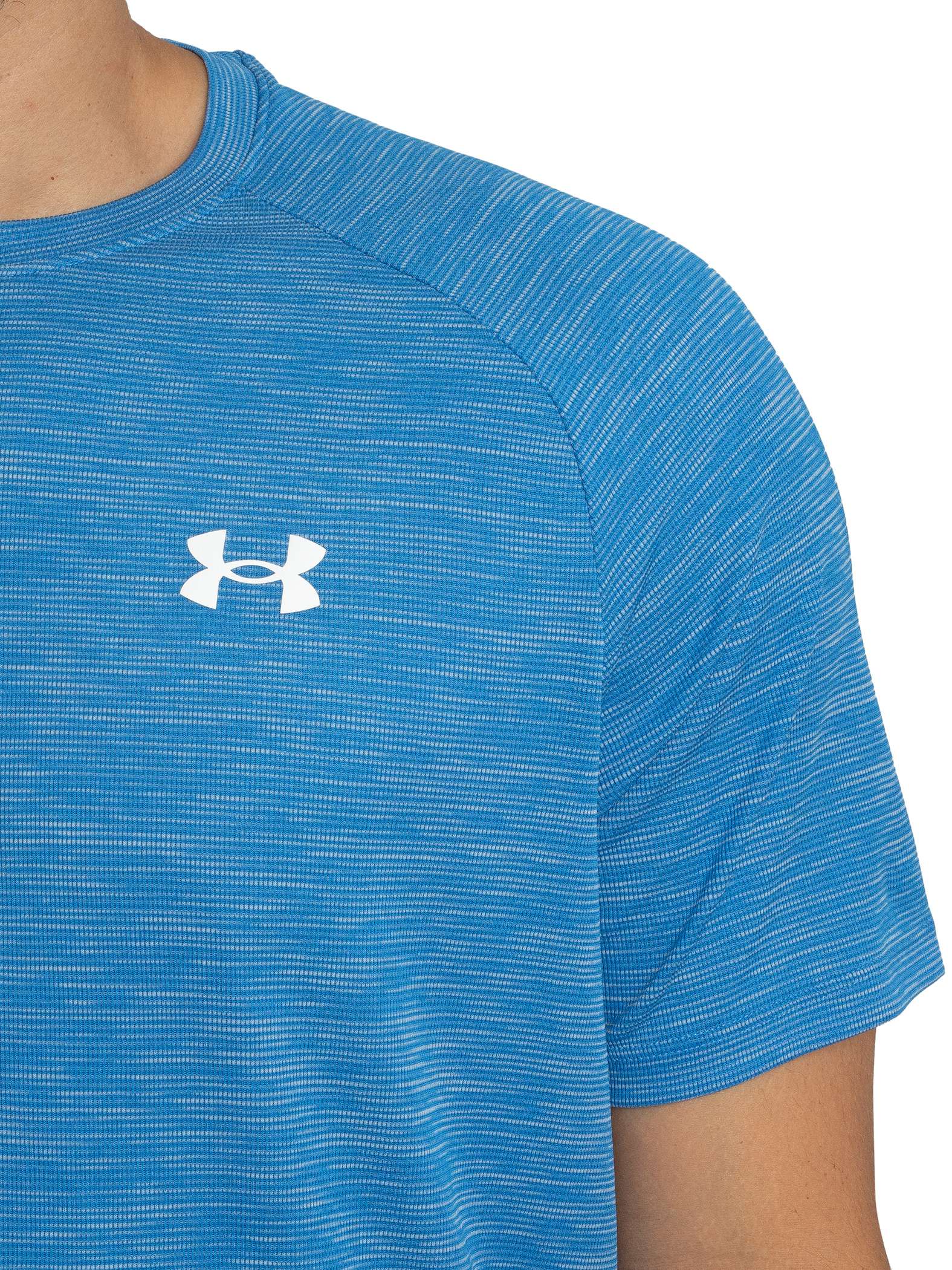 Under Armour Tech Textured Loose T-Shirt - Blue Atlantis/White | Standout